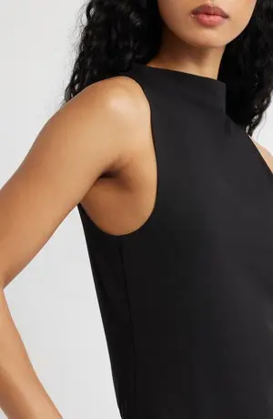 Topshop Drop Waist Mixed Media Maxi Dress