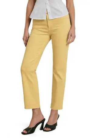FAVORITE DAUGHTER The Valentina Super High Waist Straight Leg Jeans - Golden