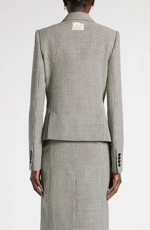 Alexander McQueen Houndstooth Wool Jacket