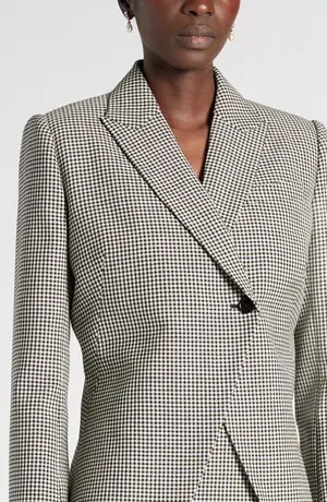 Alexander McQueen Houndstooth Wool Jacket