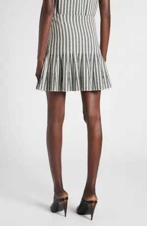 Alexander McQueen Jacquard Stripe Knit Miniskirt