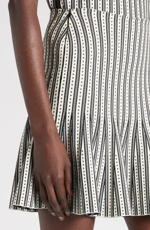 Alexander McQueen Jacquard Stripe Knit Miniskirt