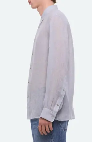 Helmut Lang Relaxed Fit Linen Gauze Button-up Shirt - Pacific