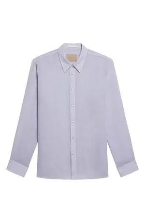 Helmut Lang Relaxed Fit Linen Gauze Button-up Shirt - Pacific