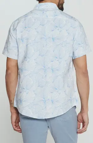 7 Diamonds Linden Floral Short Sleeve Button-up Shirt