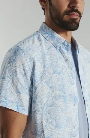 7 Diamonds Linden Floral Short Sleeve Button-up Shirt