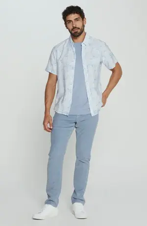 7 Diamonds Linden Floral Short Sleeve Button-up Shirt