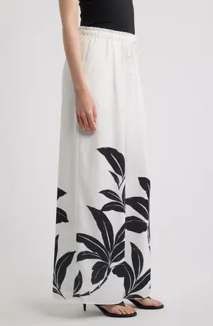 Kobi Halperin Vera Tie Waist Floral Print Wide Leg Pants