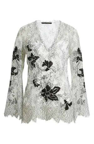 Kobi Halperin Devyn Embroidered Lace Top