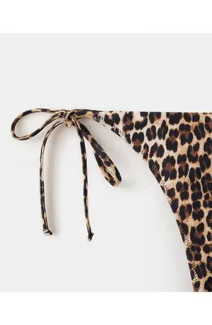 Mango Side Tie Leopard Bikini Bottoms