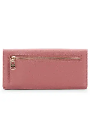 Mango Faux Leather Flap Wallet