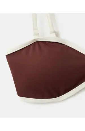 Mango Contrast Binding Bikini Top