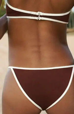 Mango Contrast Binding Bikini Top