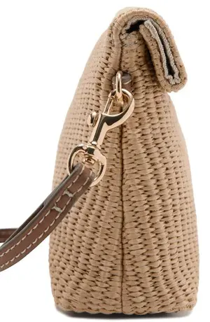 Mango Woven Flap Wristlet