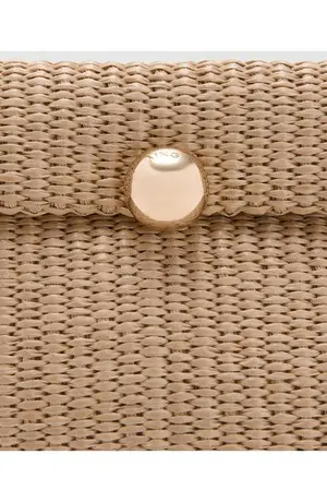 Mango Woven Flap Wristlet