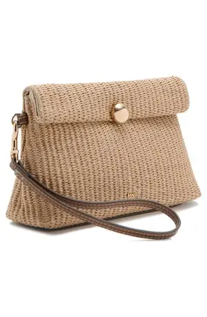 Mango Woven Flap Wristlet