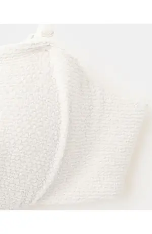 Mango Textured Bandeau Bikini Top