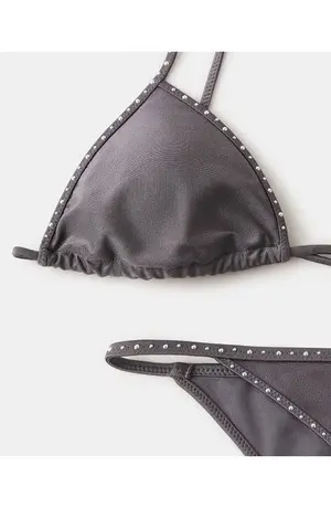 Mango Embellished Triangle Bikini Top
