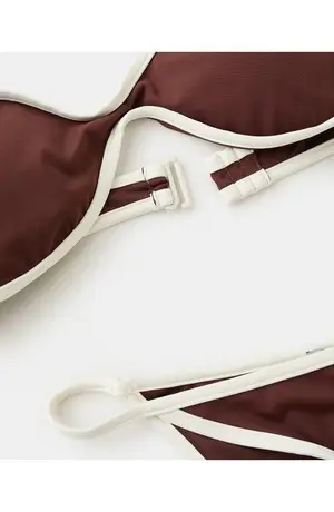 Mango Contrast Binding Bikini Bottoms