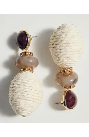 Mango Raffia Drop Earrings