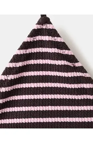 Mango Stripe Rib Triangle Bikini Top
