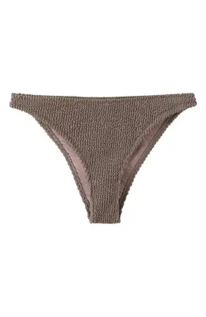 Mango Textured Bikini Bottoms - Light/pastel Brown