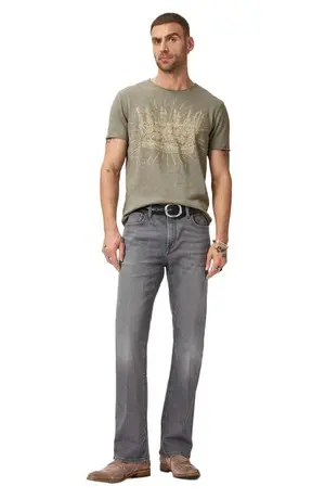 John Varvatos Raw Edge Shoulder Detail Graphic T-shirt