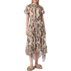 ALLSAINTS Lamaia Handkerchief Cotton Midi Dress - Oceano Soft Pink