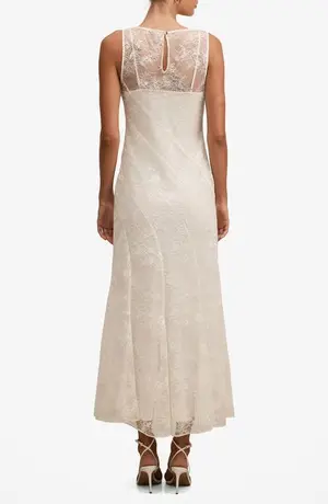 EVER NEW Jenna Paneled Lace Midi Dress