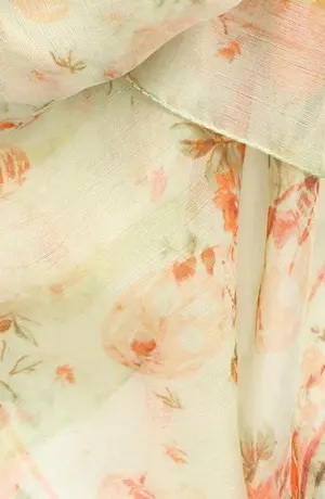 Alexander McQueen Floral & Skull Print Silk Scarf