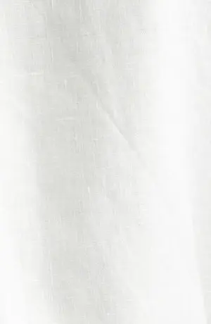 DRAKE'S Curved Flap Linen Button-down Shirt