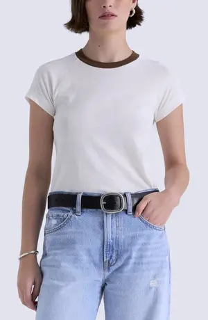 PISTOLA Ryn Ringer Cotton T-shirt - Soft White