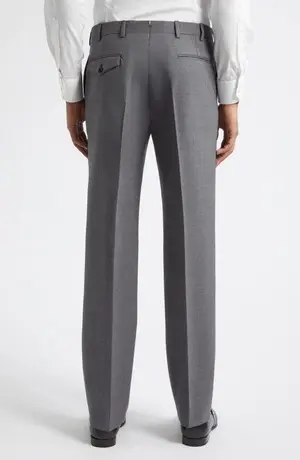 J. MUESER Waverly High Twist Virgin Wool Trousers