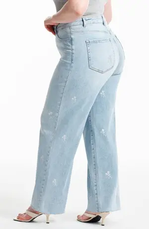 BAYEAS Embellished High Waist Wide Leg Jeans