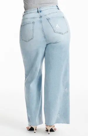 BAYEAS Embellished High Waist Wide Leg Jeans