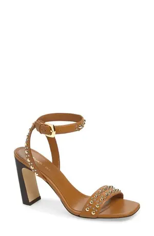 STUART WEITZMAN Perry Studded Leather Sandal 85 - Boho Tan