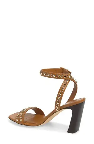 STUART WEITZMAN Perry Studded Leather Sandal 85 - Boho Tan