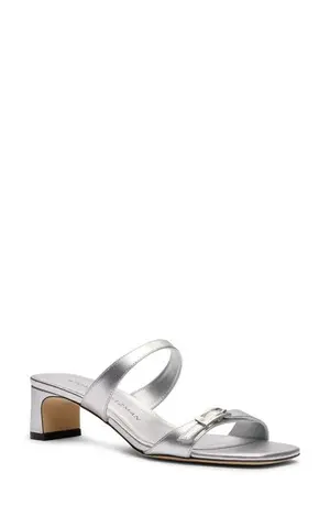 STUART WEITZMAN Baby Babette Slide Sandal - Silver