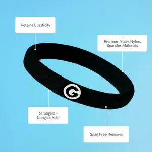 GIMME BEAUTY Low Profile Seamless Nylon Hair Bands With Band Ring