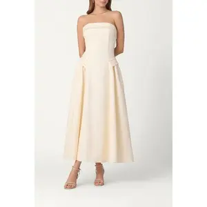 Shoshanna Embellished Jacquard Midi Dress - White
