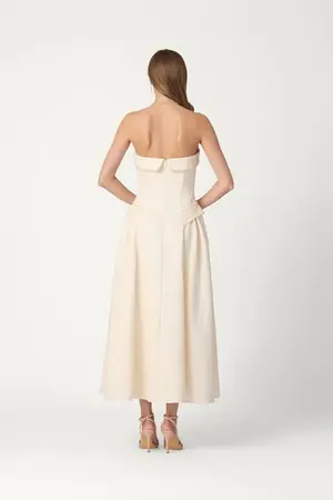 Shoshanna Embellished Jacquard Midi Dress