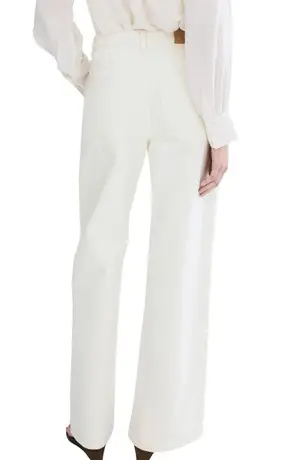 Mango Embroidered Straight Leg Jeans
