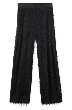 Mango Textured Yarn Straight Leg Pants