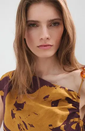 Mango Asymmetric Floral Maxi Dress