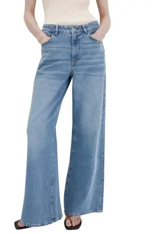 Mango Embellished Straight Leg Jeans