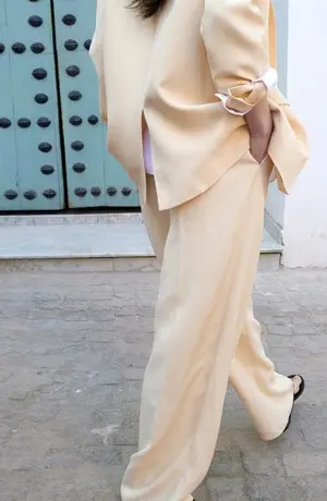 Mango Pleated Straight Leg Pants