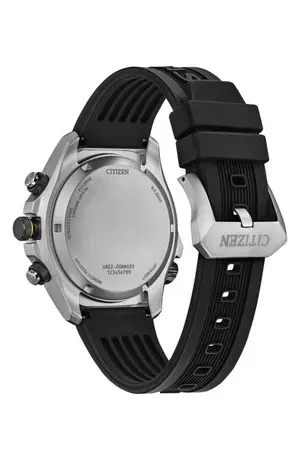 Citizen Promaster Land Eco-drive Stainless Steel And Rubber Strap Watch