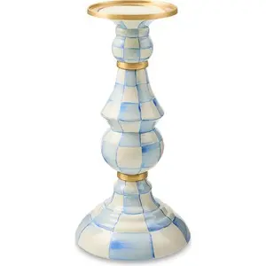 MACKENZIE-CHILDS Large Pillar Candleholder - Sky Check