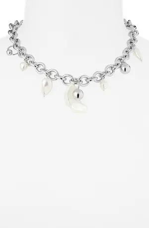 JUSTINE CLENQUET Tyler Mixed Charm Chain Necklace
