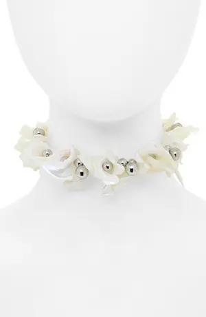 JUSTINE CLENQUET Paula Seashell Choker Necklace
